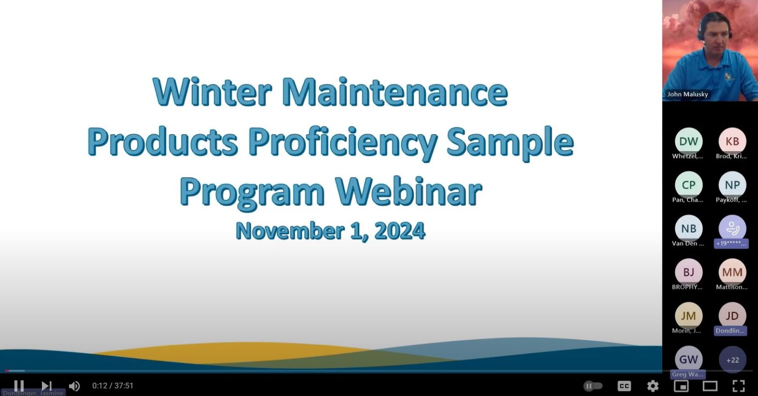 Proficiency Testing Program for Labs (AASHTO re:source) - Clear Roads